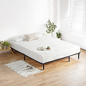 Olee Sleep 7 Inch Dura Metal Compact Steel Bed Frame, Adjustable for Full Queen King, Tool Free, Easy Assembly, Non Slip for Mattress & Box Spring