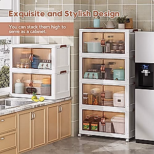 Storage Bins with Lids,Collapsible Closet Organizers with Double Door,Foldable Toy Storage with front opening.Dorm Room Essentials,12Gal Folding Car Organizer.