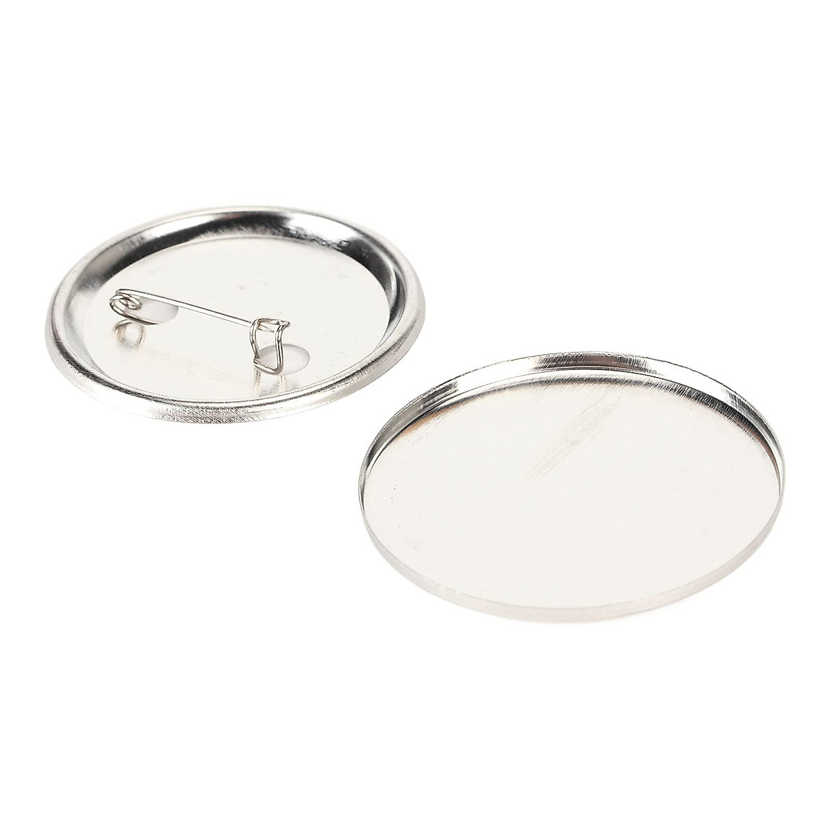 100 Set Blank Pin Back Button, 50mm Round Button Pin Badge Kit for Button Maker Machine with Shells Back Cover and Clear Film (50MM)