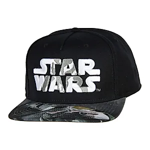 Star Wars Mandalorian Embroidered Adjustable Adult Snapback Hat Baseball Cap Black
