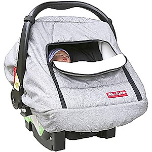 Sho Cute - Winter Baby Car Seat Cover for Boys Girls | Polar Fleece Newborn Cozy Carrier Covers I Warm Infant Carseat Canopy for Babies | Perfect for Cold Weather of Spring Fall and Winter | Soft Grey