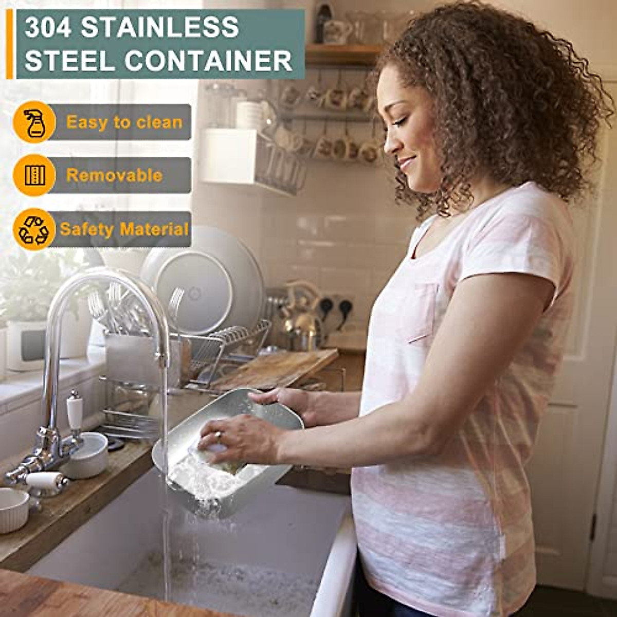 Monteka Electric Lunch Box Food Heater - Leakproof Portable Food Warmer heated lunch box for adults for Car/Home/Truck with 1.5L Removable Stainless Steel Container, 80W, 12V/24V/110V, Green