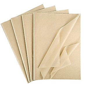 Custry 120 Sheets Brown Kraft Tissue Paper Bulk 20 ''X14 '' Gift Wrap Paper Bulk Wrapping Paper for Birthday Party,Holiday,Arts Crafts, DIY,Wedding Decor