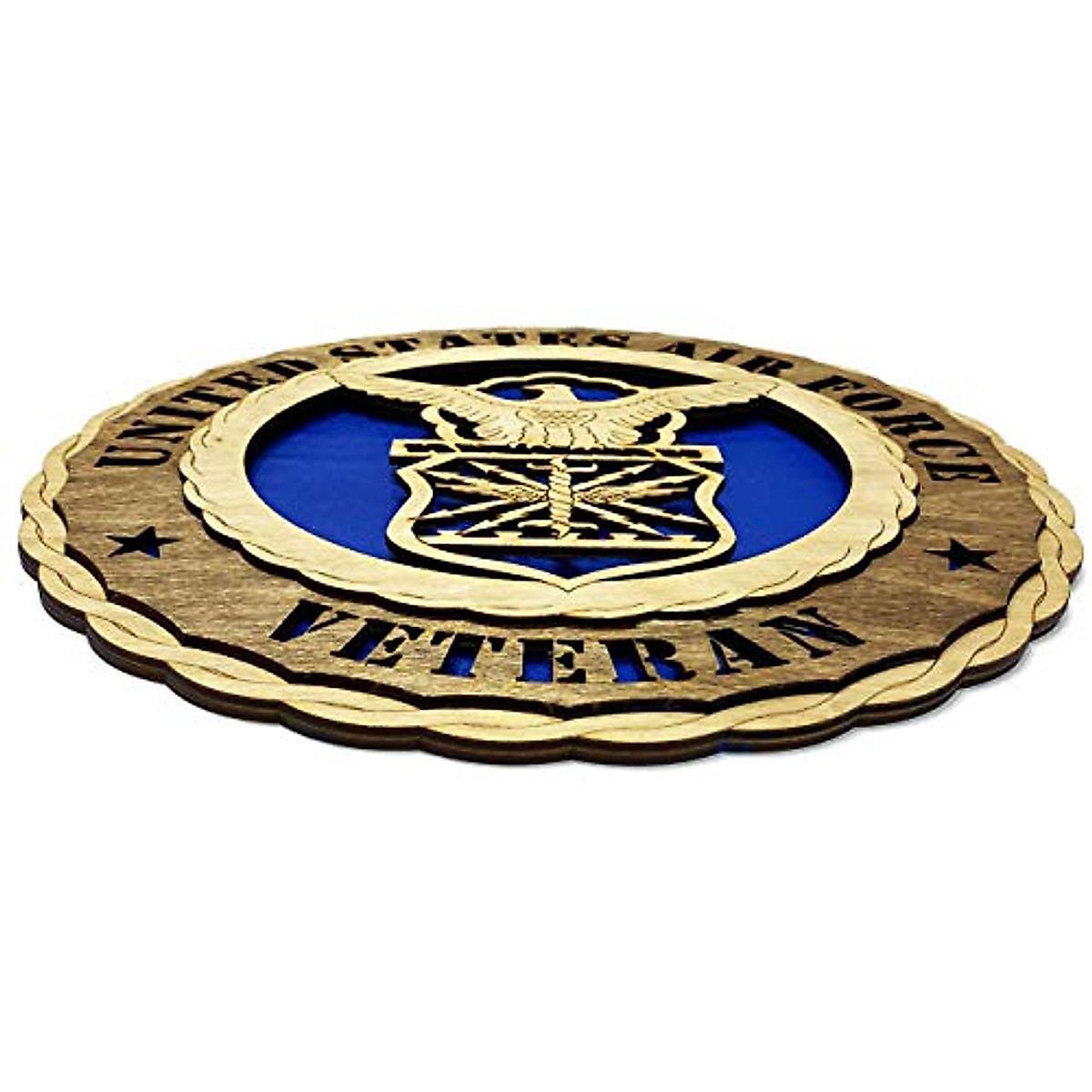 Air Force Veteran Armed Forces Military Unique Decorative Custom Laser Crafted Three Dimensional Wooden Wall Plaque - Traditional
