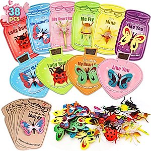 TOY Life Valentines Preschool, Love Bug Valentines for Kids, Bug Valentine Cards for Kid School, Butterfly Valentines Cards Preschool, Elementary School Valentines, Girls Valentine Cards for School