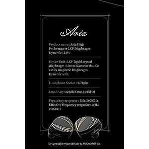 Moondrop Aria High Performance LCP Diaphragm Dynamic Driver IEMs in-Ear Earphone