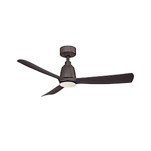 Fanimation Kute Indoor/Outdoor Ceiling Fan with Dark Walnut Blades 44 inch - Dark Bronze