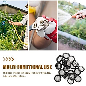 GANAZONO 30pcs Stainless Steel Screen Hose Washers Filter Pressure Shower Head Washer Gasket Inlet Hose Screen Washer Repair Kit for Washing Machine Garden Hose Connector