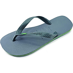 Havaianas Men's Brazil Flip Flop Sandals, Steel Grey, Size 11/12