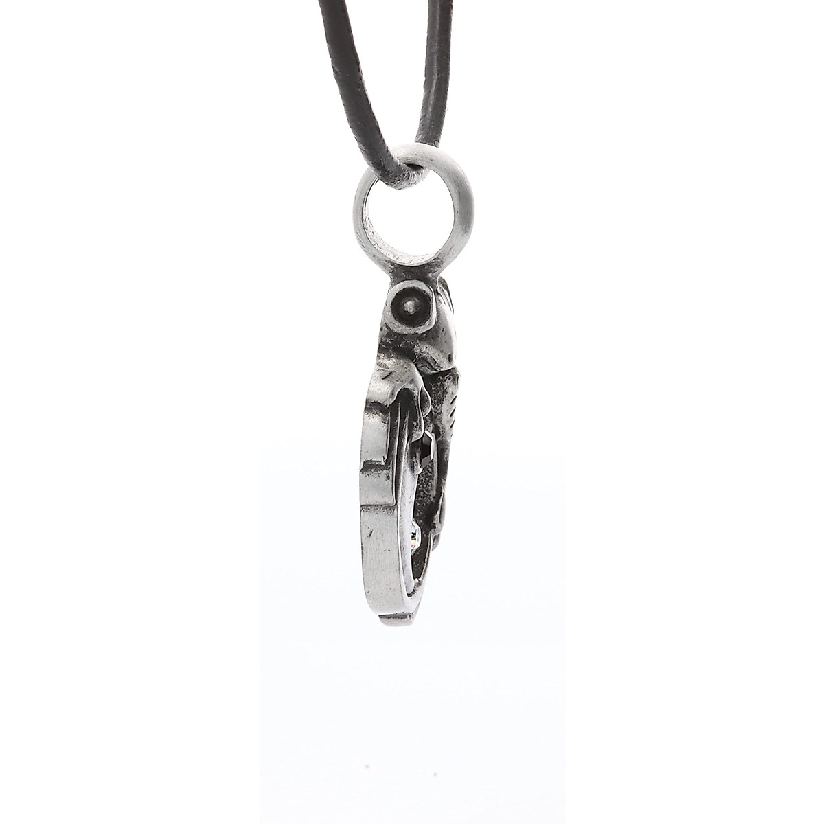 Jewelry Trends Frog on Yin Yang Pewter Pendant Necklace 18" Leather Cord