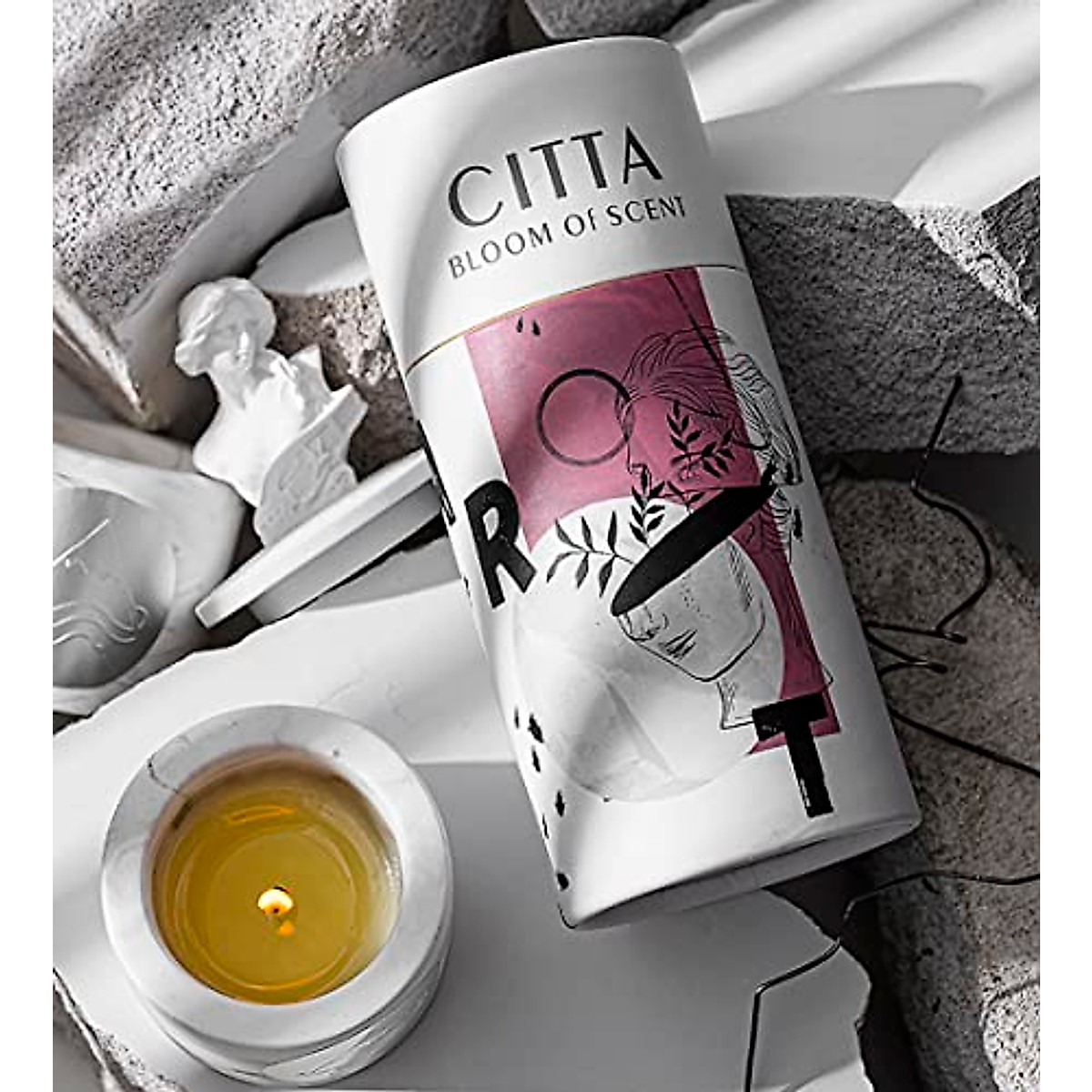 Scented Candle Decorative Soy Candle with Musical Greek Goddess Statue Lids for Home Decor Meditation Jar Candle Gifts for Women Mothers Day Candle 1PC