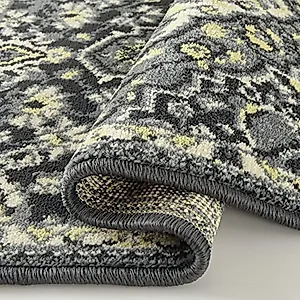 COZYLOOM 8x10 Area Rug Indoor Living Room Bedroom Large Area Rug Medallion Collection Area Rug Non-Shedding Oriental Traditional Area Rug, Grey