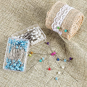 AIEX 1200 Pieces Sewing Pins Multicolor Head Pins Straight for Dressmaker Jewelry Decoration Sewing Projects(1.57inch)
