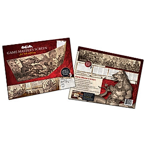 Stat Trackers DM Screen for 5th Edition: Dry-Erase with Built in hit Point Tracker, Essential 5e Rules Reference, Amazing Illustration