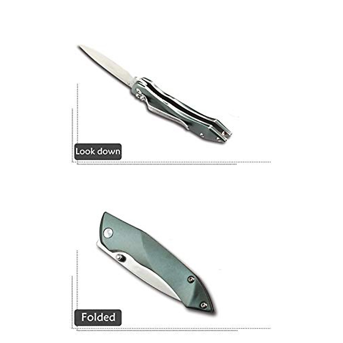 Folding Pocket Knife, Stainless Steel Blade 8cr13mov, Lightweight Aluminum Handle, Safety Liner-Lock, Belt Clip, Perfect for Camping, Hunting, Hiking, and Every Day Carry EDC