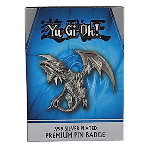 Yu-Gi-Oh! Limited Edition .999 Silver Plated Pin Badge | Blue Eyes White Dragon