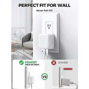 Coucot 35W USB C Charger Block, Dual USB-C Port Compact Power Adapter, ​​​​​​[Foldable Prolongs] PD 3.0​​​​ Fast Wall Charger for iPhone14 Pro Max/14 Pro/iPhone13/Samsung/iPad/Speaker/AirPods and etc