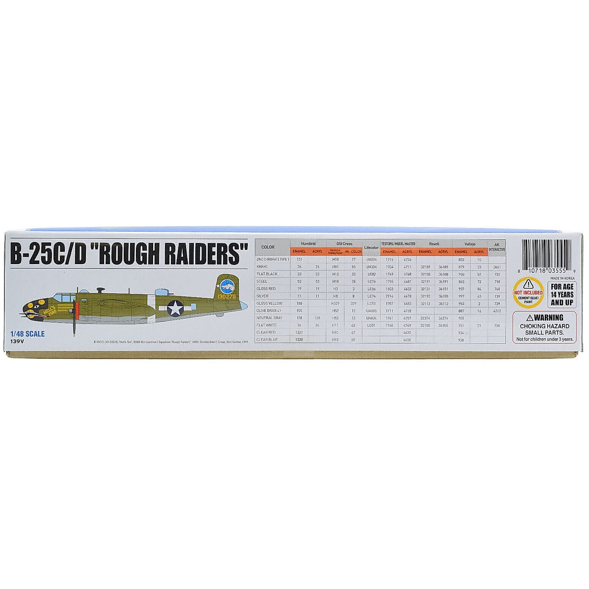 Premium Hobbies B-25C/D Rough Raiders 1:48 Plastic Model Airplane Kit 139V