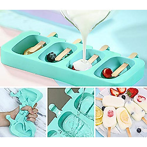 Popsicles Molds, Ozera 2 Pack Homemade Cake Pop Molds, Reusable Silicone Popcical Molds Maker Ice Pop Cream Molds Cakesicle Molds