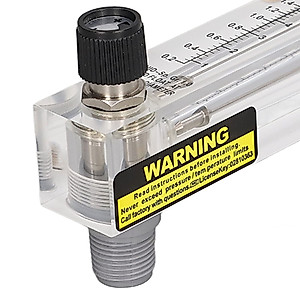 Water Meter 1/2in Male Thread and 1/4in Female Thread Panel Mount Type Flowmeter for PVC Pipe