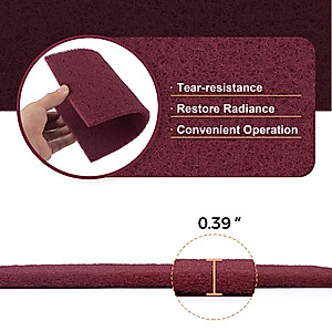 S SATC 6" x 9" Maroon General Purpose Scuff Pads,10 Pack Automotive Scotch Brite Pads for Scuffing,Scouring,Sanding,Paint Primer Prep Adhesion Scratch for Automotive Restoration,Handicrafts…