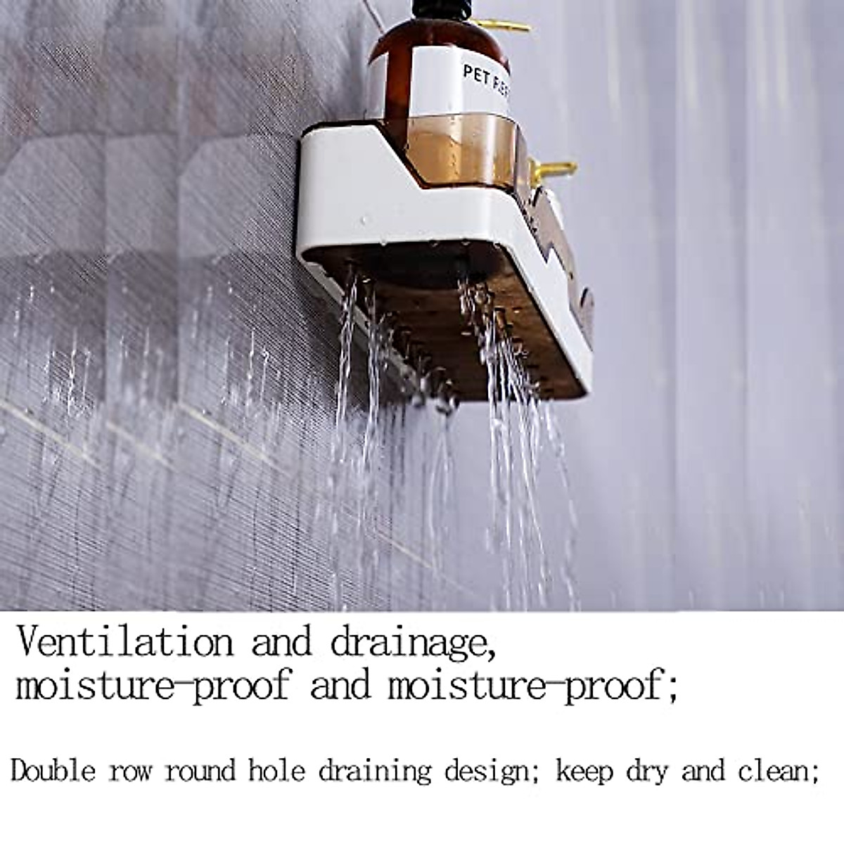 LuliKa 2-Pack Shower Caddy, Separable Shower Organizer with 4 Pieces of Adhesives,No Drilling Double Layer Shower Shelf, Used for Bathroom and Kitchen