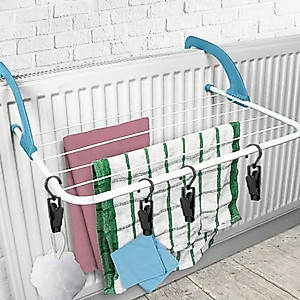 Unlorspy 20PCS Super Strong Plastic Swivel Laundry Clips, Hanging Clothes Pins, 4.13" x 1.38" / 105 x 35 mm Laundry Hooks for Clothes, Hat, Sock & Towel. (Black)