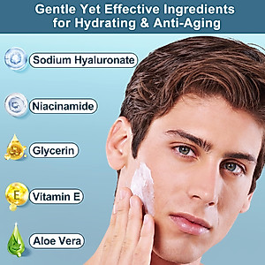 Mens Gifts for Men,Mens Skin Care Kit,Nourishe & Hydrate Skin w/Face Wash,Scrub,Lotion,Cream,Deodorant,Mens Stocking Stuffers for Men,Unique Christmas Gifts for Men Him Dad Husband Boyfriend Teen Boy