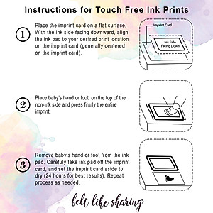 Felt Like Sharing Baby Hand and Footprint Kit, White Frame, Baby Footprint Kit