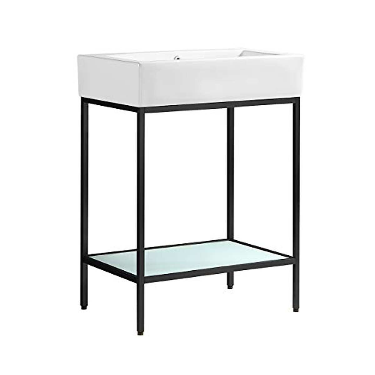 Swiss Madison Well Made Forever Pierre 24 Single, Freestanding, Matte Black Metal Frame Bathroom Vanity