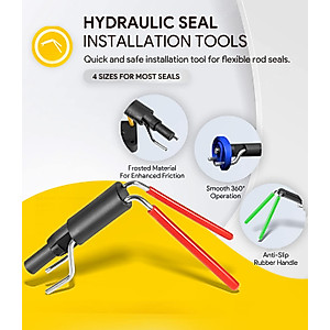 6 Pack Hydraulic Seal Installation Tools, Hydraulic Cylinder Piston Repair Rebuild Seal Kit, U-Cup Rod Seal Installation Tool Kits Upgraded Super Strong Seal Twistor Install Tool Set