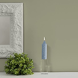 Root Candles Unscented Dinner Candles Beeswax Enhanced Timberline™ Collenette Boxed Candle Set, 5-Inch, Williamsburg Blue, 8-Count