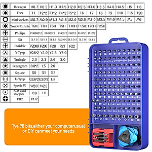 Small Screwdriver Set Precision Screwdriver Set - 122 in 1 Magnetic Mini Computer Screwdriver Kit ​with Case, Repair Screw driver Kit for Computer/Eyeglass/PC/Laptop/Mobile Phone/Watch/Camera/TV
