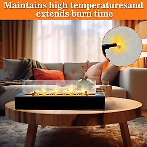 Pangda 48 Pcs 0.79 x 0.79 in Tabletop Fire Pit Ceramic Wool Wick Bioethanol Fuel Table Top Bowl to Extend Burning Time Firepit Sponge Ceramic Fiber Insulation Cotton Core for Rubbing Alcohol