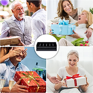 MinBoo Bamboo Belt Organizer Box,6 Grids Belt Rack for Closet and Drawer, Belt Storage Organizer and Displayer for Men Women