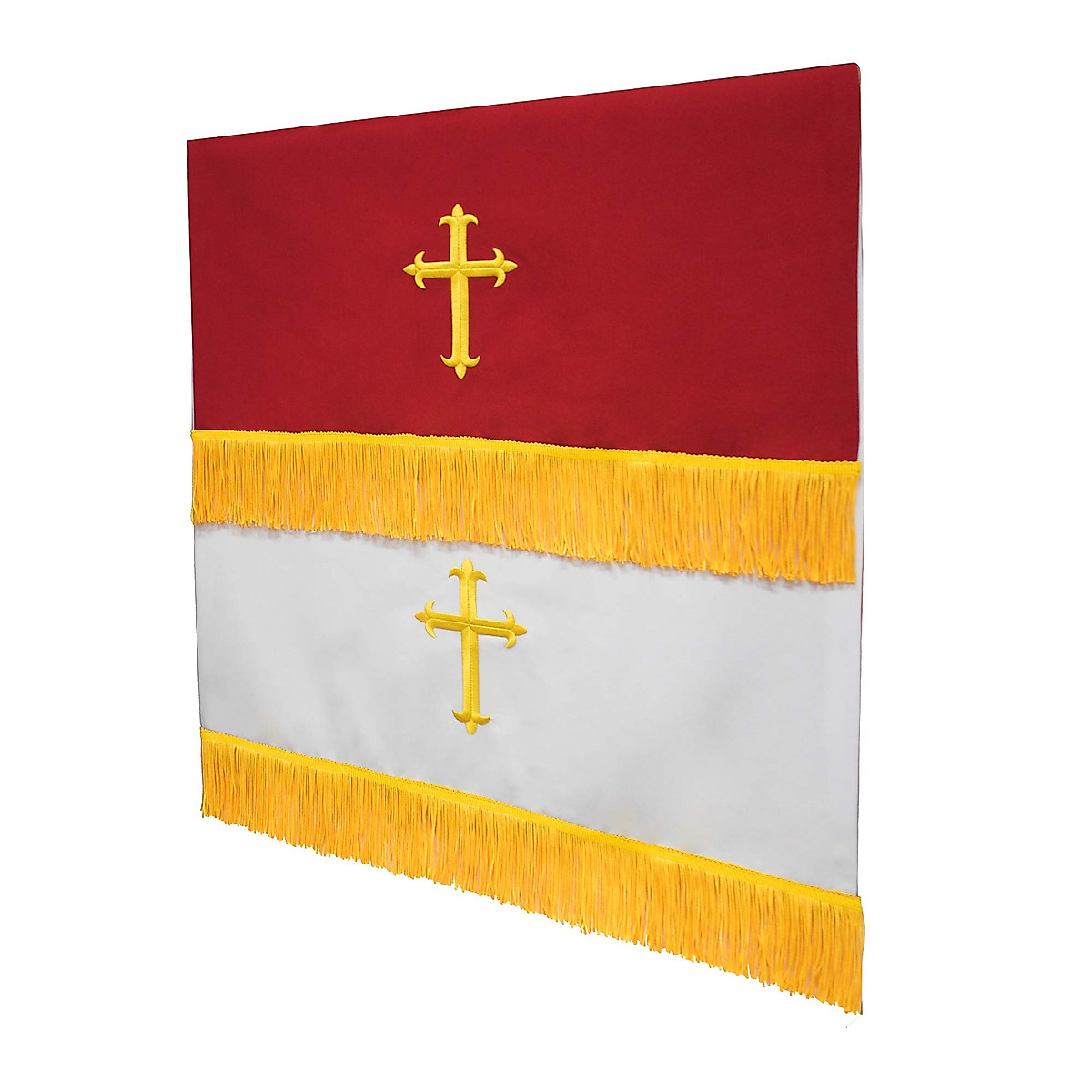 GraduatePro Set of 3 Reversible Parament Set Red White with Embroidered Gold Latin Cross