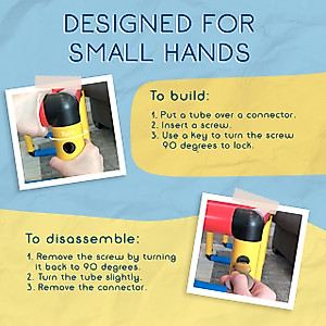 Kids Playground Set - Funphix Jumbo 467-Pc Construction Set with Toddler Slide, Indoor Climbing for Kids, & Jungle Gym - Multifunctional Kids Outdoor Playhouse for Indoor Sports & Outdoor Play Toys