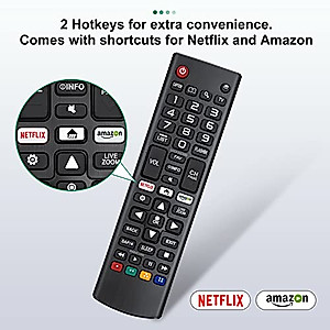 【Pack of 2】 Universal Remote Control for LG TV Remote,Compatible with All Models for LG Brand,TV Remote with Netflix Prime Video Shortcut Buttons