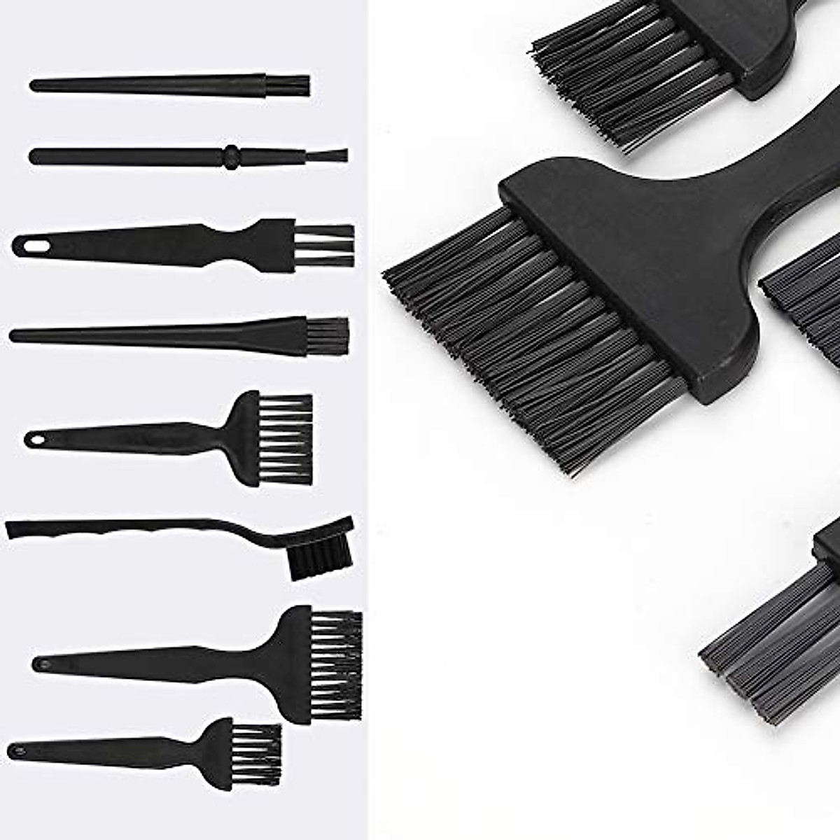 8pcs Mobile Phone Computer Brush, Safe Anti Static Brush Set Detailing Cleaning Tool for Mobile Phone Tablet PCB BGA Repair Work