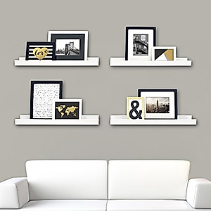 Kiera Grace Modern Frame, 23-Inch by 4-Inch, White