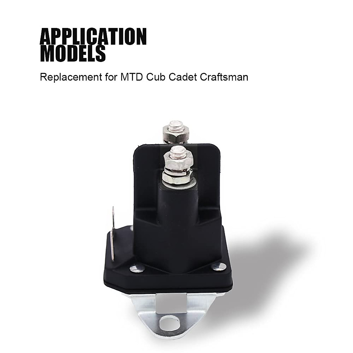Solenoid for Cub Cadet XT1 Lawn Tractor, 12V Riding Lawn Mower Starter Solenoid for Cub Cadet XT1 XT2 Enduro RZT LT1 ZT1 and for MTD Troy Bilt Craftsman Zero Turn Ride Mower 725-06153A 725-06153