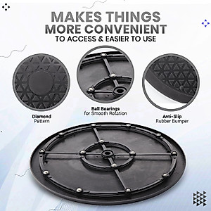 2 Vanitek Lazy Susans - 10" Rotating Turntable - Each 65 Lbs Capacity