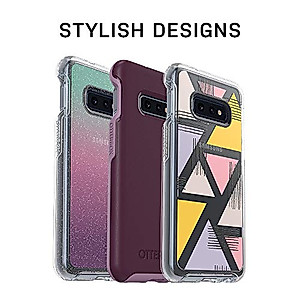 OtterBox Galaxy S10e Symmetry Series Case - BLACK, ultra-sleek, wireless charging compatible, raised edges protect camera & screen