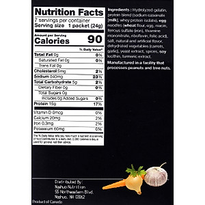 Proti-Thin High Protein Chicken Noodle Soup, 15g Protein, Low Calorie, Healthy Instant Diet Soup Mix, KETO Friendly, 1 Pack of 7 Servings