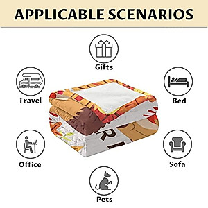 Personalized Hedgehog Blanket Gifts with Name - 50"x60" Cute Throw Blanket for Adults, Kids - Red Soft Plush Blankets for Bed, Couch, Sofa