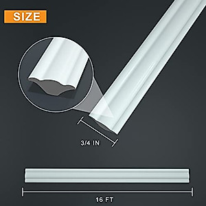 Flexible Trim Caulk Strip, Peel and Stick Trim for Molding, Tile Edge, Ceiling, Wall Corner, Baseboard, Floor(Matte White)