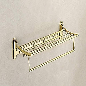 OMOONS Towel Rack European Bathroom Towel Holder Folding Hook Activity Towel Rack Bathroom Accessory