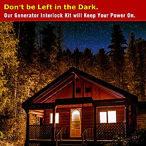 Natupal Generator Interlock Kit compatible with GE General Electeric breaker panels with single vertical throw main, 2 1/2 inch Spacing between main and branch breaker