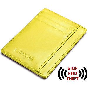 KALMORE Women's Credit Card Holder, Yellow, One Size