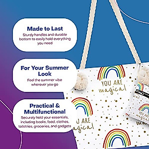 Rave Envy Rainbow Tote Bag, Beach Tote Bag - You are Magical